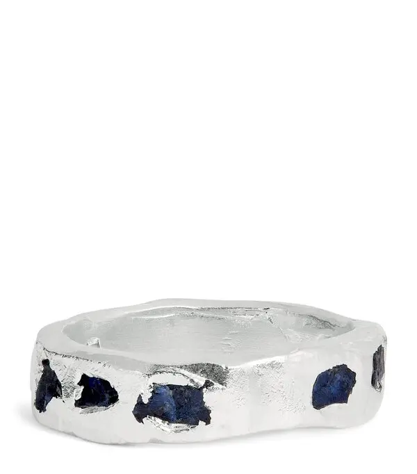 THE OUZE Sterling Silver And Sapphire Ring