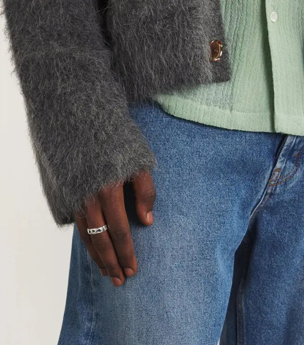 THE OUZE Sterling Silver And Sapphire Ring