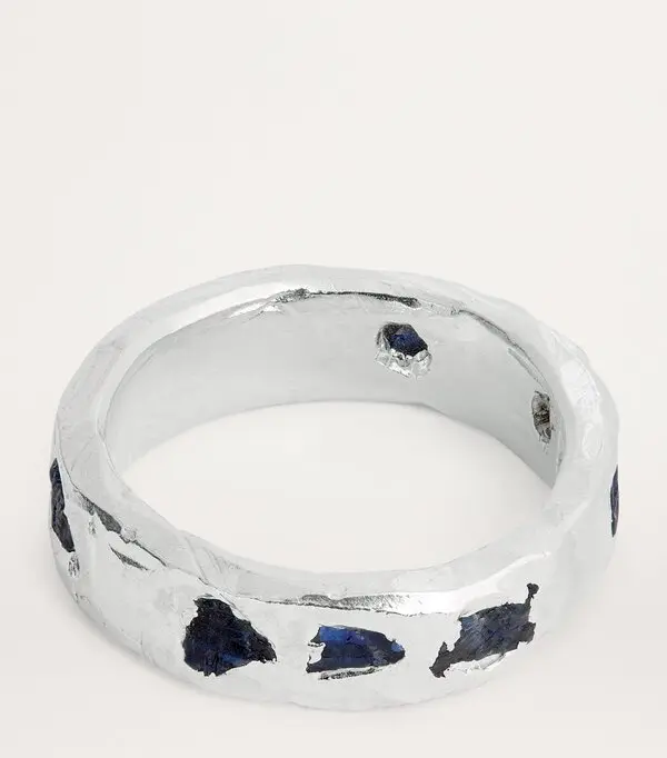 THE OUZE Sterling Silver And Sapphire Ring