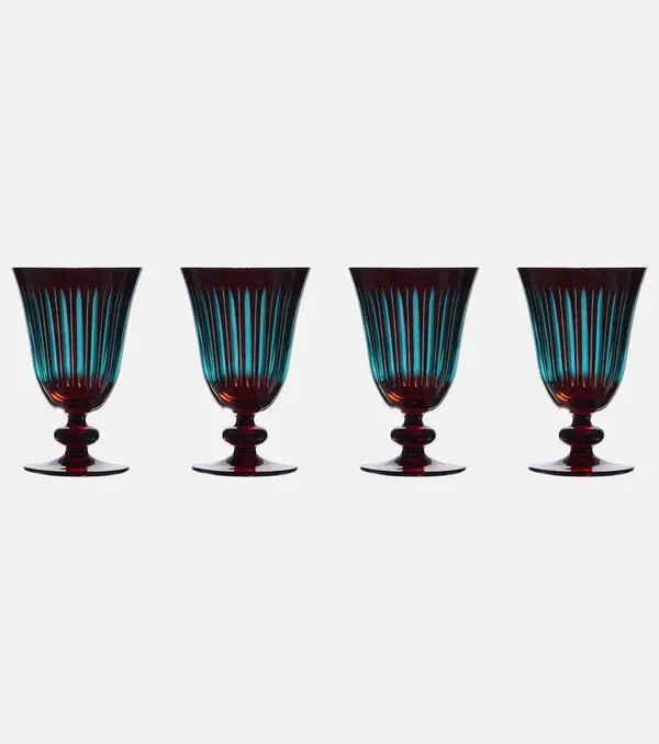L'Objet Prism Set Of 4 Wine Glasses - Blue