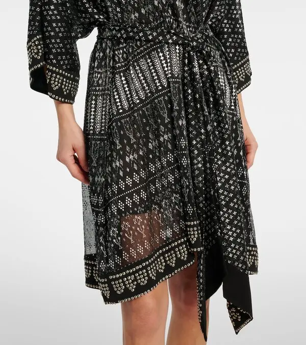 Isabel Marant Étoile Nawel Embellished Lamé Minidress