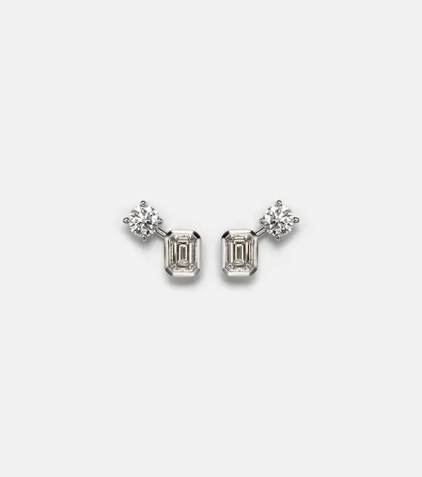 BUCHERER FINE JEWELLERY Inner Fire 18kt White Gold Diamond Earrings - Silver