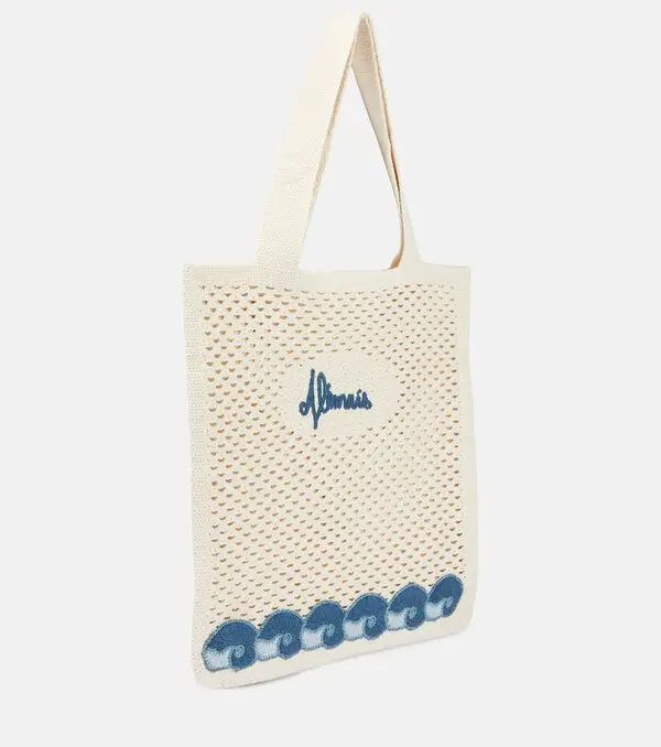 ALEMAIS Splash Applique Crochet Tote Bag