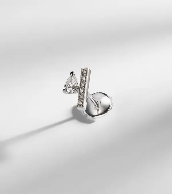 REPOSSI Serti Sur Vide 18kt White Gold Single Earring With Diamonds