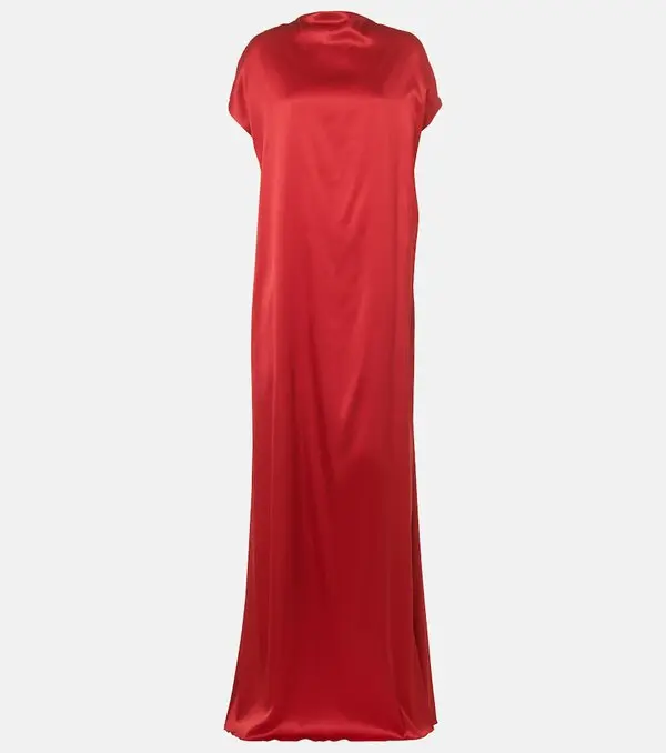 Dries Van Noten Silk-blend Satin Gown - Red