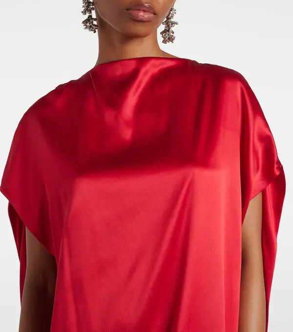 Dries Van Noten Silk-blend Satin Gown