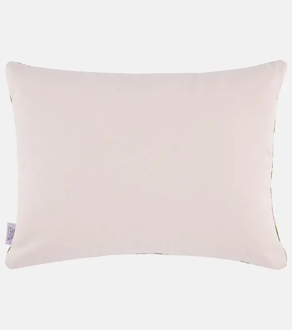 LES-OTTOMANS Velvet Cushion - Multicoloured