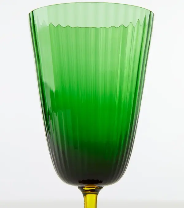 Dolce & Gabbana Murano White Wine Glass - Green