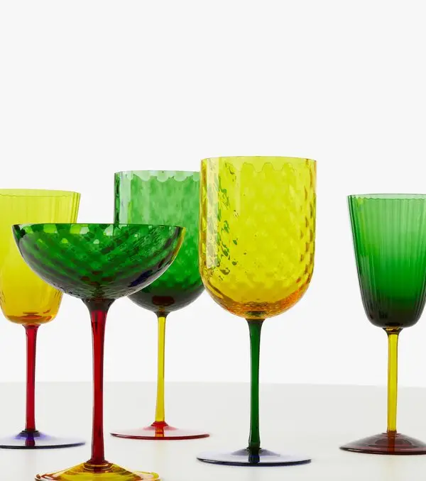 Dolce & Gabbana Murano White Wine Glass - Green