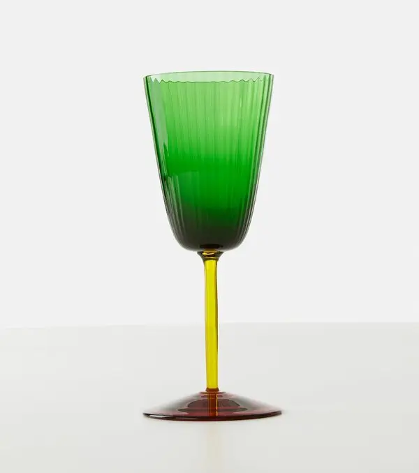 Dolce & Gabbana Murano White Wine Glass - Green