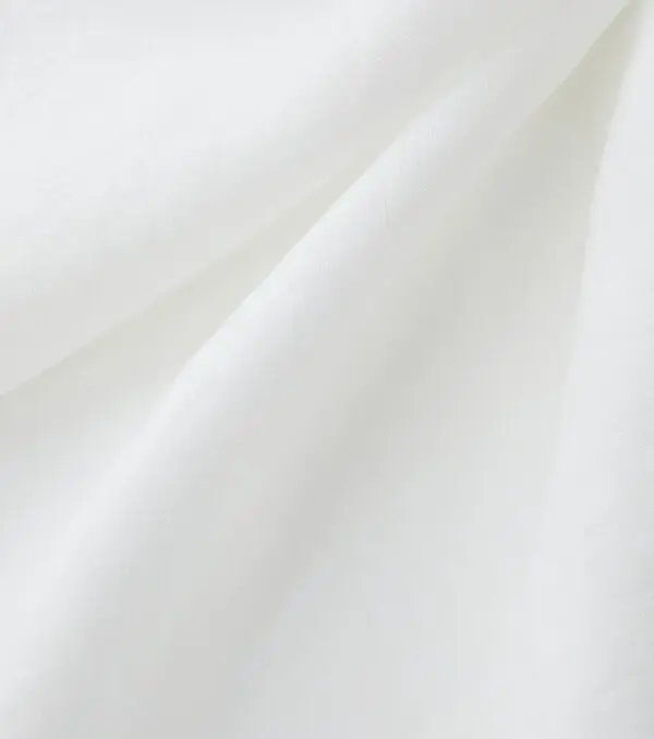 ONCE MILANO Fringed Linen Bath Sheet - White