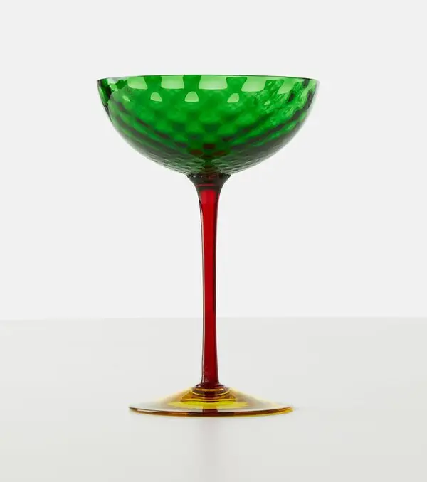 Dolce & Gabbana Murano Glass Champagne Coupe Glass - Green
