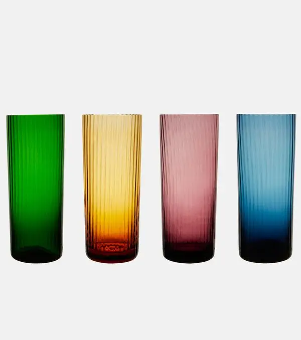 La DoubleJ Misty Rainbow Mix Set Of 4 Tumblers - Multicoloured