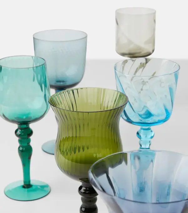 BITOSSI Set Of 6 Wine Glasses