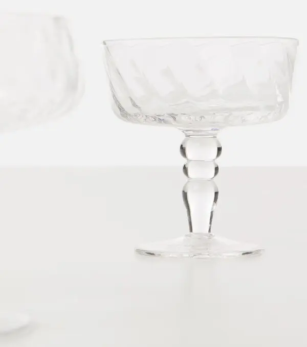 BITOSSI Diseguale Set Of 6 Champagne Coupe Glasses
