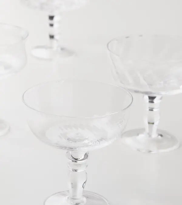 BITOSSI Diseguale Set Of 6 Champagne Coupe Glasses
