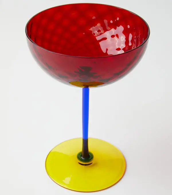 Dolce & Gabbana Murano Glass Champagne Coupe Glass - Red