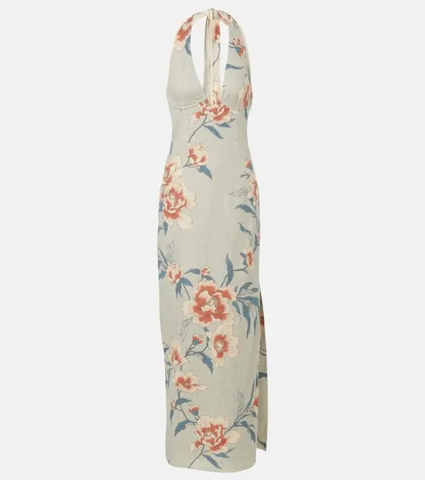 SIR. Floral Linen Maxi Dress - Multicoloured