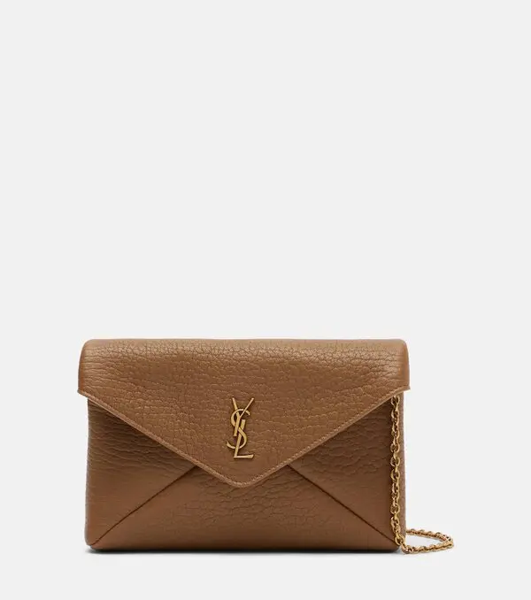 Saint Laurent Cassandre Leather Clutch