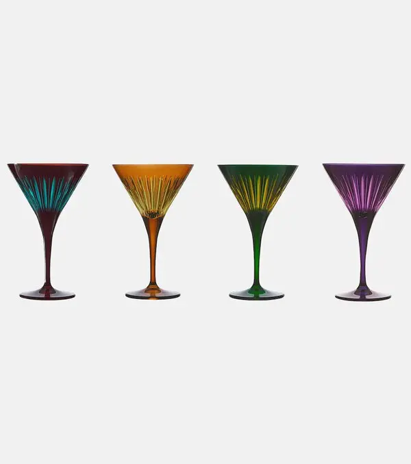 L'Objet Prism Set Of 4 Martini Glasses - Multicoloured
