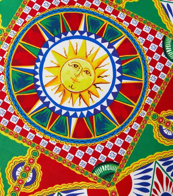 Dolce & Gabbana Medium Printed Canvas Cushion - Multicoloured