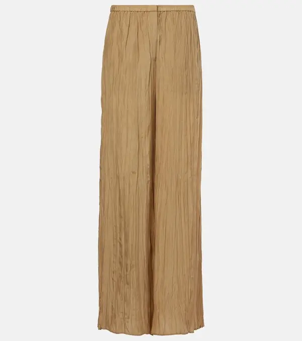 JOSEPH Thoresby Silk Palazzo Pants - Neutrals