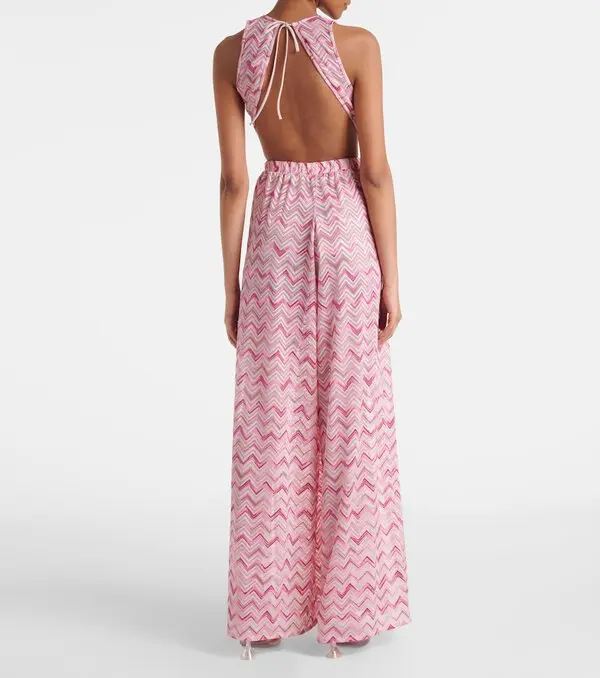 Missoni Zigzag Halterneck Jumpsuit - Pink
