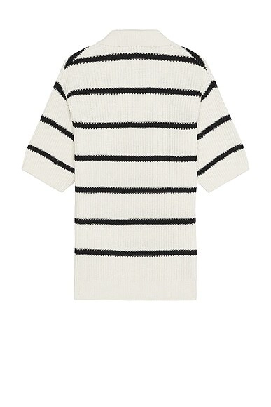 FRAME Striped Polo Sweater