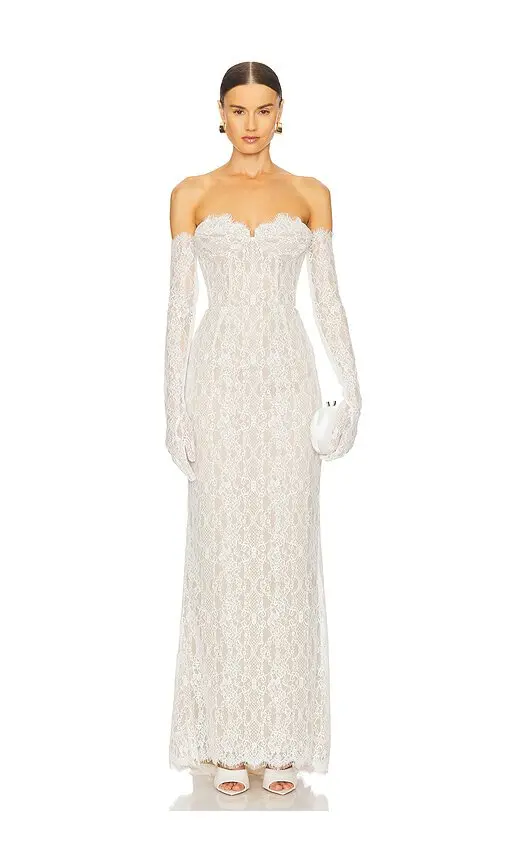 BRONX BANCO Kiera Gown In . Also - White