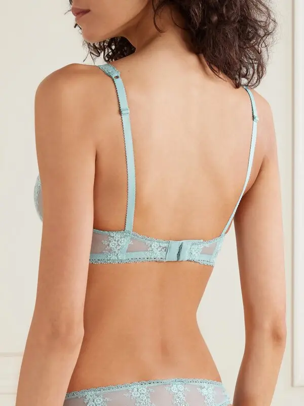 ERES Fleur Du Sel Gourmande Embroidered Stretch-mesh Soft-cup Bra