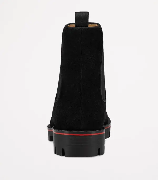 CHRISTIAN LOUBOUTIN Alpinosol Suede Chelsea Boots - Red
