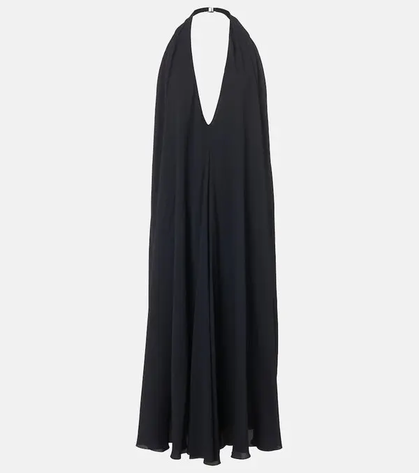 Jacquemus Norma Draped Maxi Dress - Blue