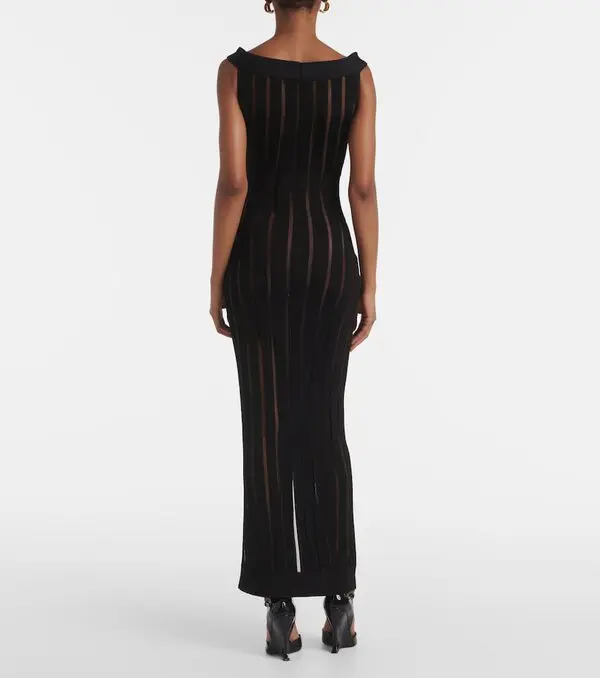 NENSI DOJAKA Ribbed-knit Maxi Dress
