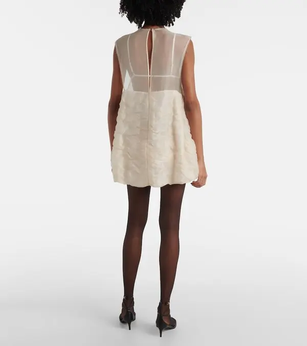 Khaite Blair Linen And Silk-blend Mini Dress