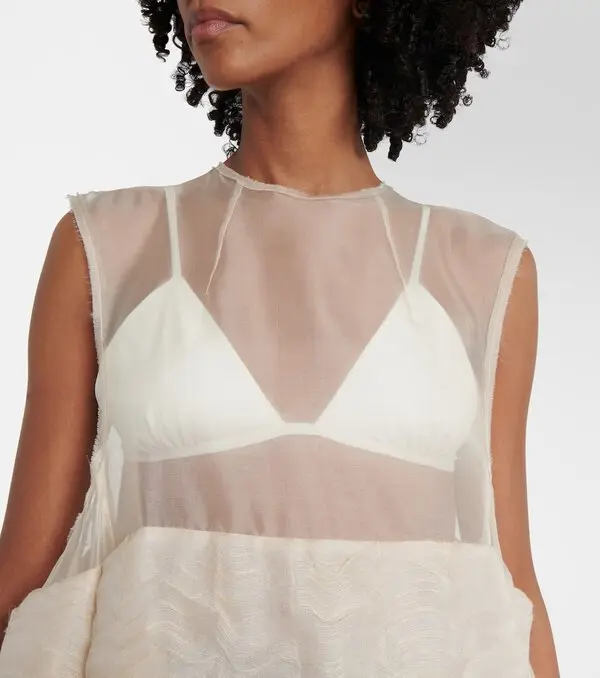 Khaite Blair Linen And Silk-blend Mini Dress