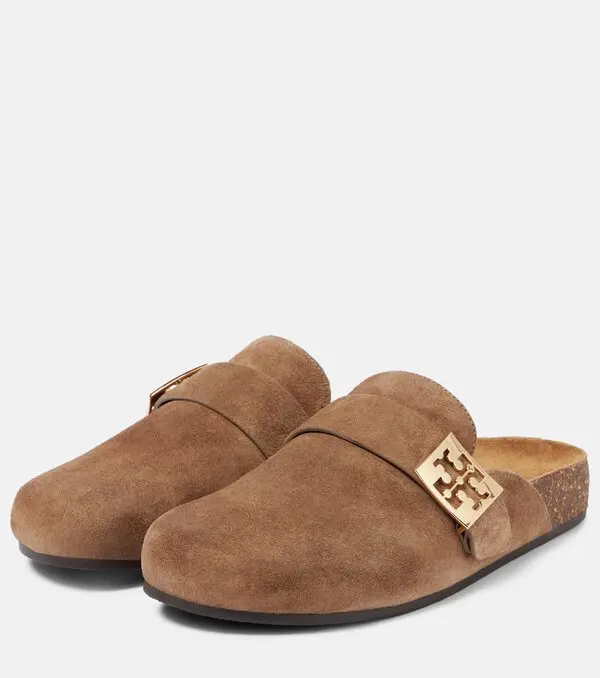 Tory Burch Mellow Suede Mules - Brown