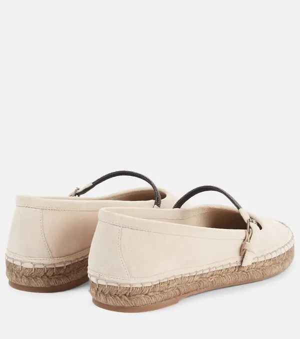 Brunello Cucinelli Monili Suede Espadrilles