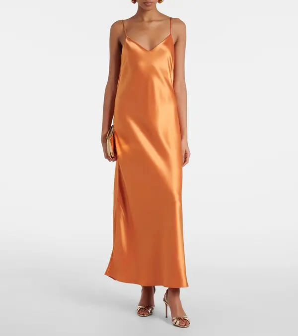Galvan Provence Satin Slip Dress