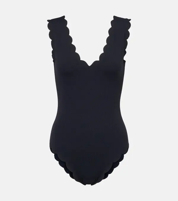 Marysia Charleston Scalloped One-piece Swimsuit - Black