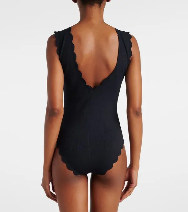 Marysia Charleston Scalloped One-piece Swimsuit - Black
