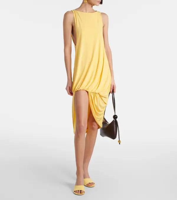 Jacquemus Peplo Draped Jersey Minidress