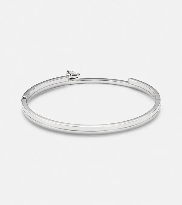 REPOSSI 18kt White Gold Diamond Bangle - Silver