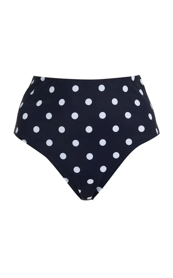 Sea Paulina High-rise Polka-dot Bikini Bottom - Navy