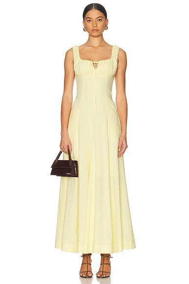 NICHOLAS Dina Midi Dress - Custard