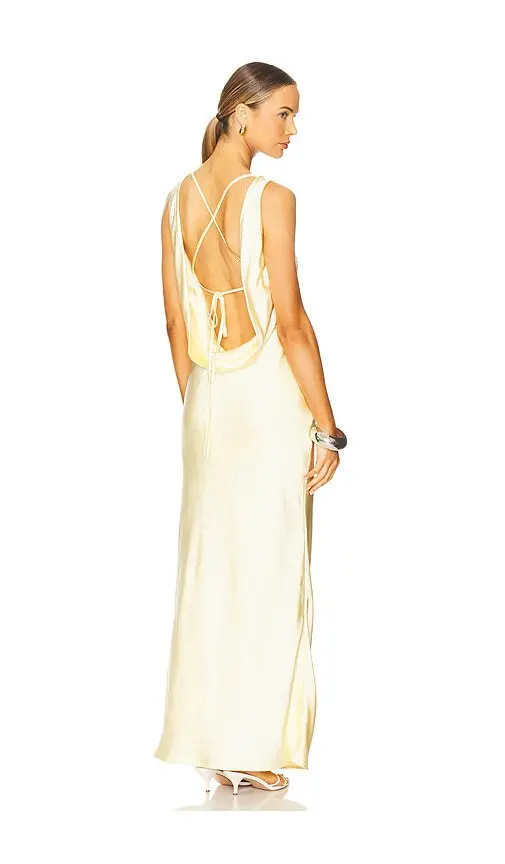 RUNAWAY THE LABEL Adair Maxi Dress - Lemon