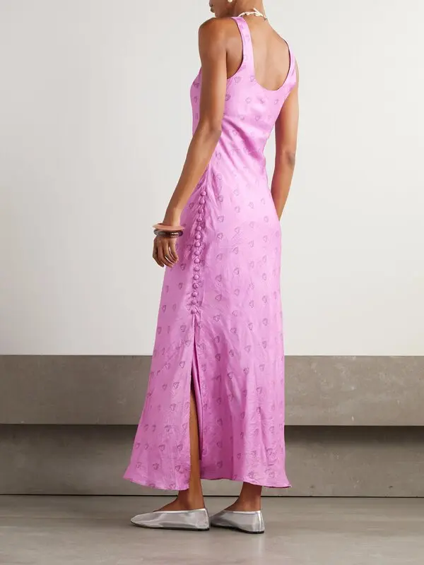 Alix Of Bohemia Adele Printed Silk Midi Dress