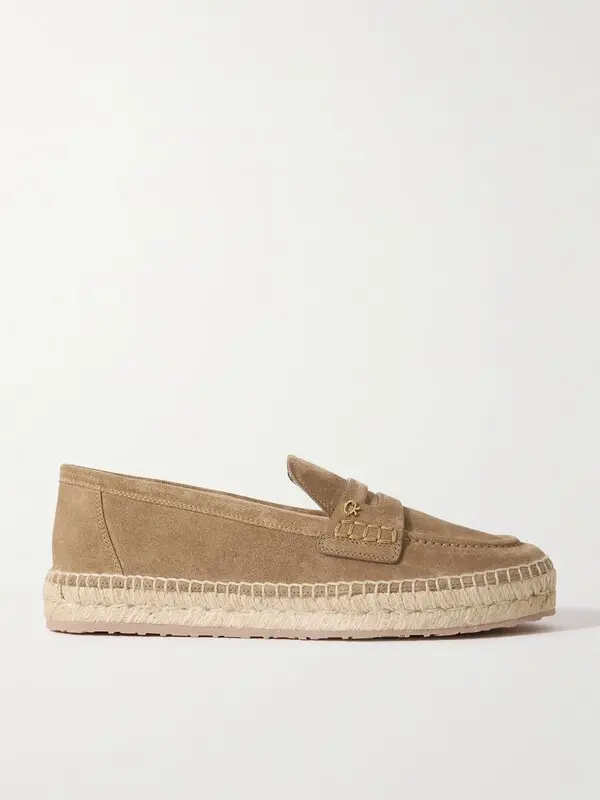 GIANVITO ROSSI Lido Suede Espadrille Flats