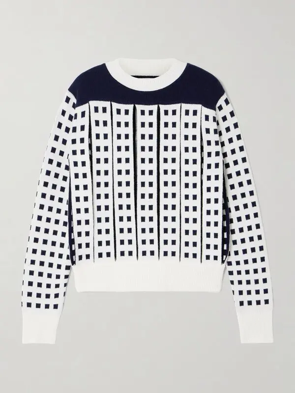 JW Anderson Cutout Jacquard-knit Sweater