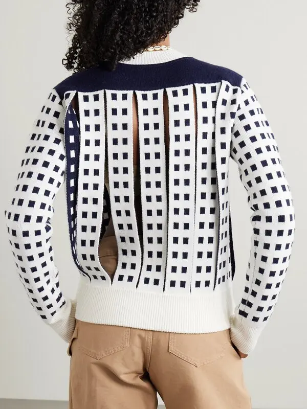 JW Anderson Cutout Jacquard-knit Sweater