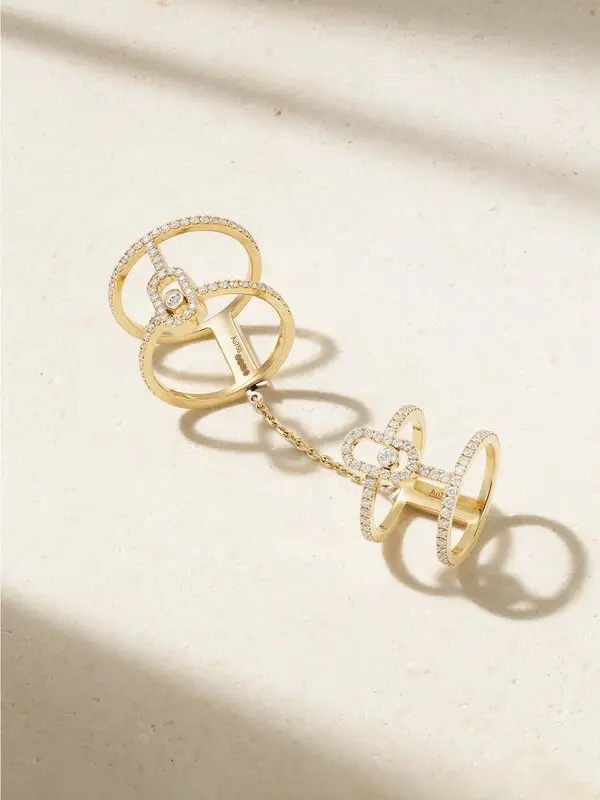 Messika Move Uno Double 18-karat Diamond Ring - Gold